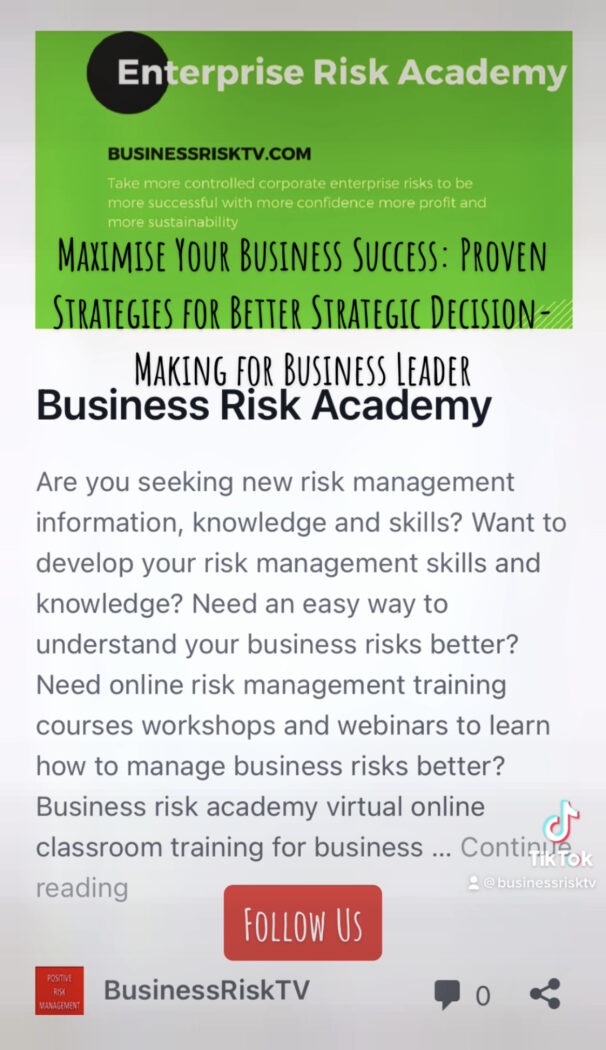 Risk Management Decision Making – BusinessRiskTV